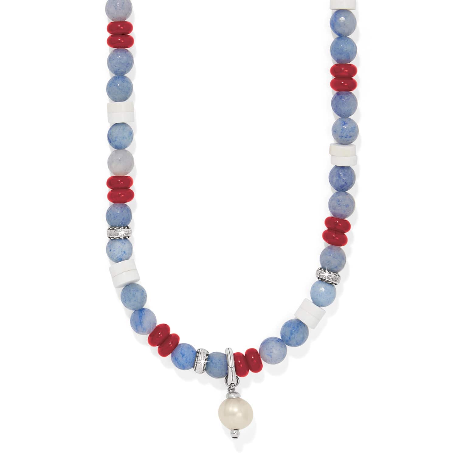 Americana Beach Pearl Charm Necklace - Brighton