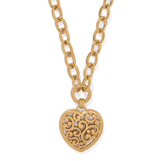 Contempo Medallion Heart Necklace - Brighton