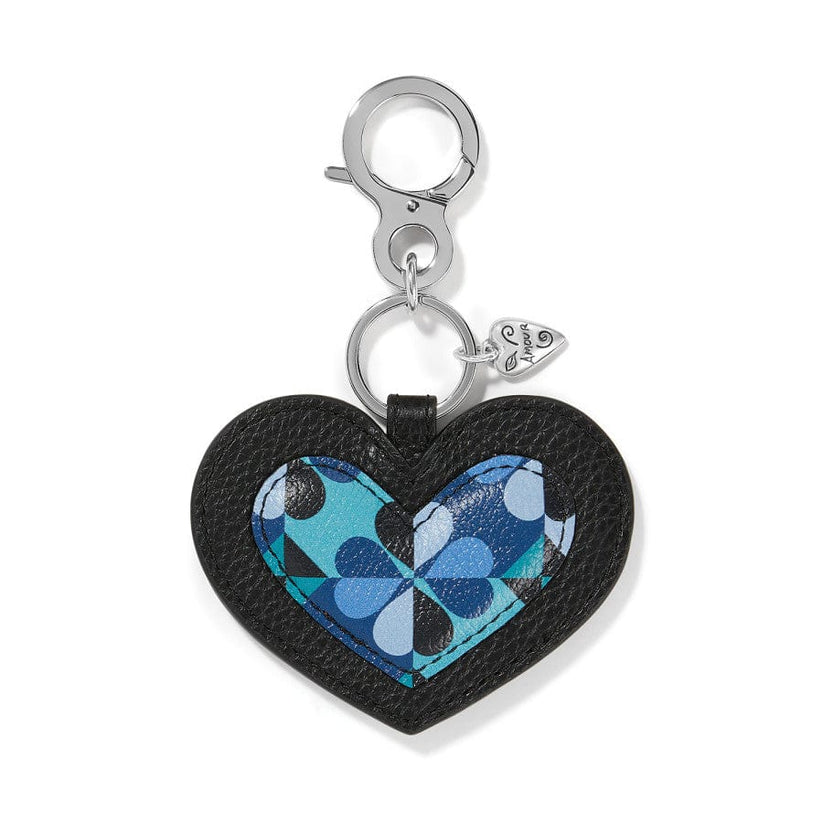 Fashionista Moody Blue Heart Handbag Fob - Brighton