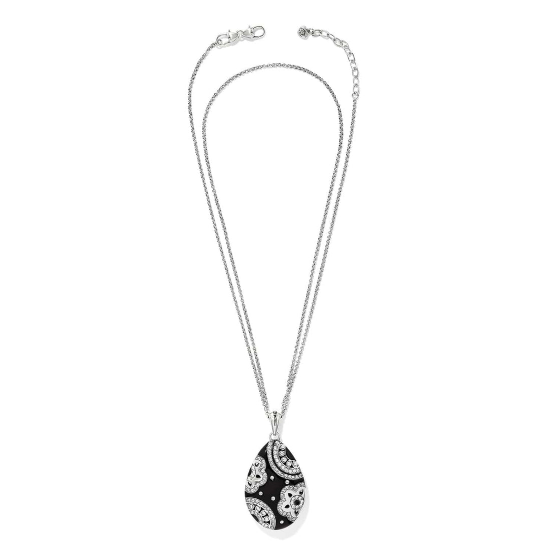 Flora Black Reversible Convertible Necklace - Brighton