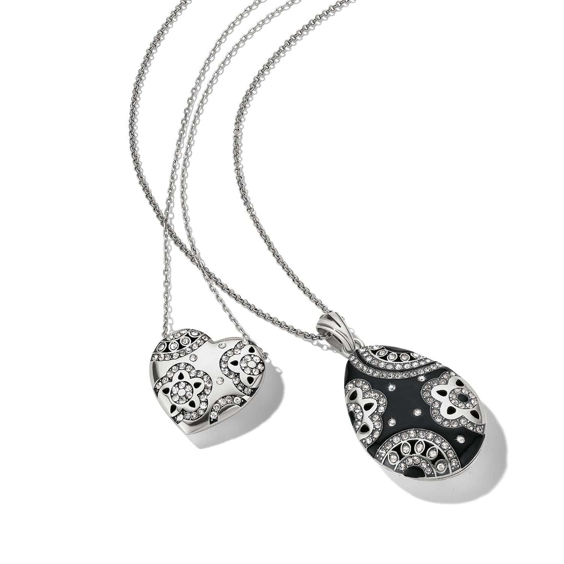 Flora Black Reversible Convertible Necklace - Brighton