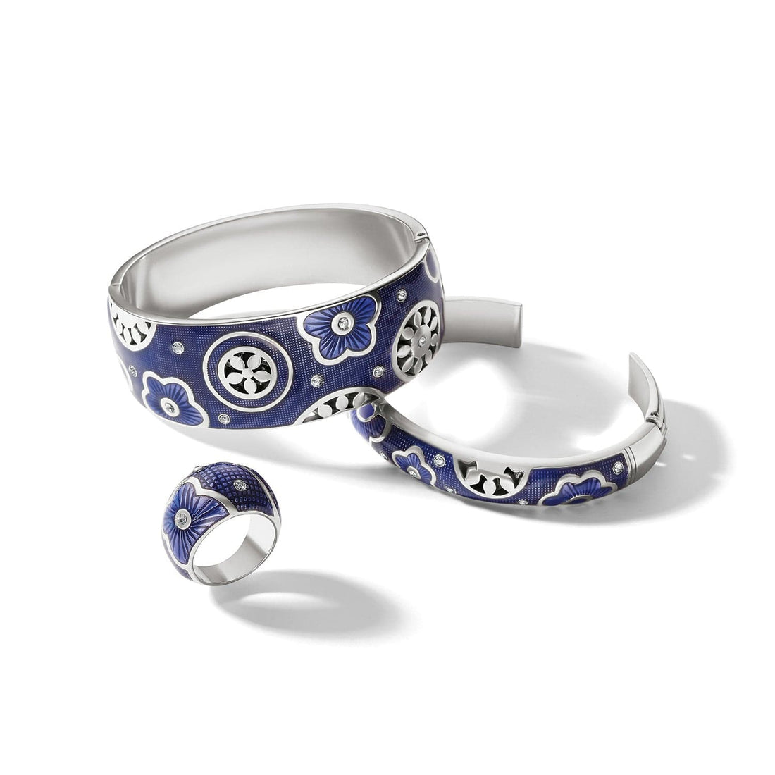 Flora Double Hinged Bangle Bracelet - Brighton