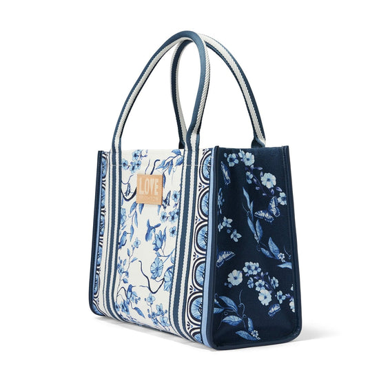 Indigo Song Bird Canvas Carryall - Brighton