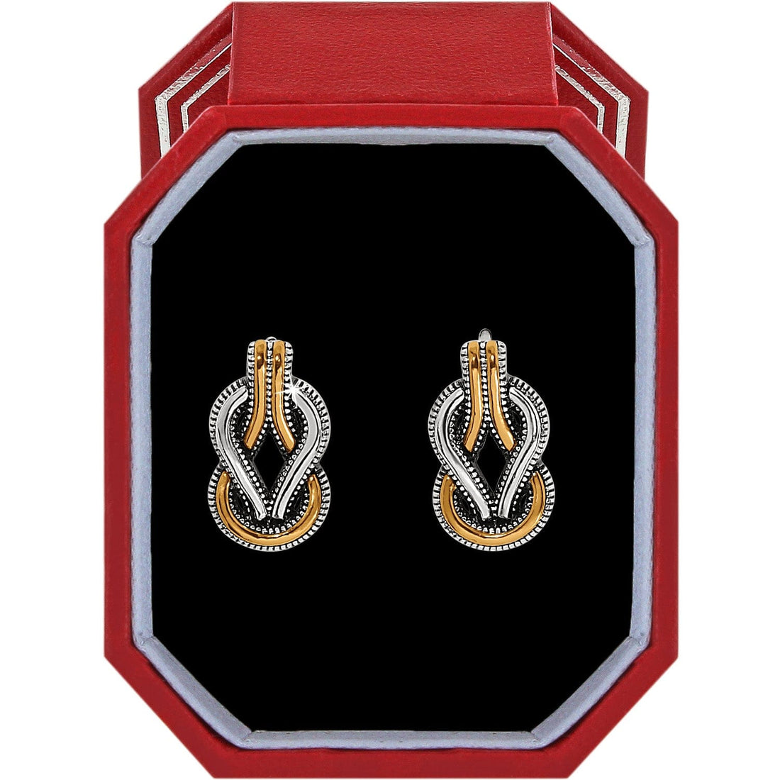 Interlok Harmony Two Tone Post Earrings Gift Box - Brighton