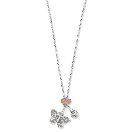 La Farfalla Butterfly Charm Necklace - Brighton