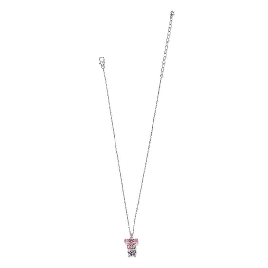 La Tulipe Butterfly Pink Duo Necklace - Brighton