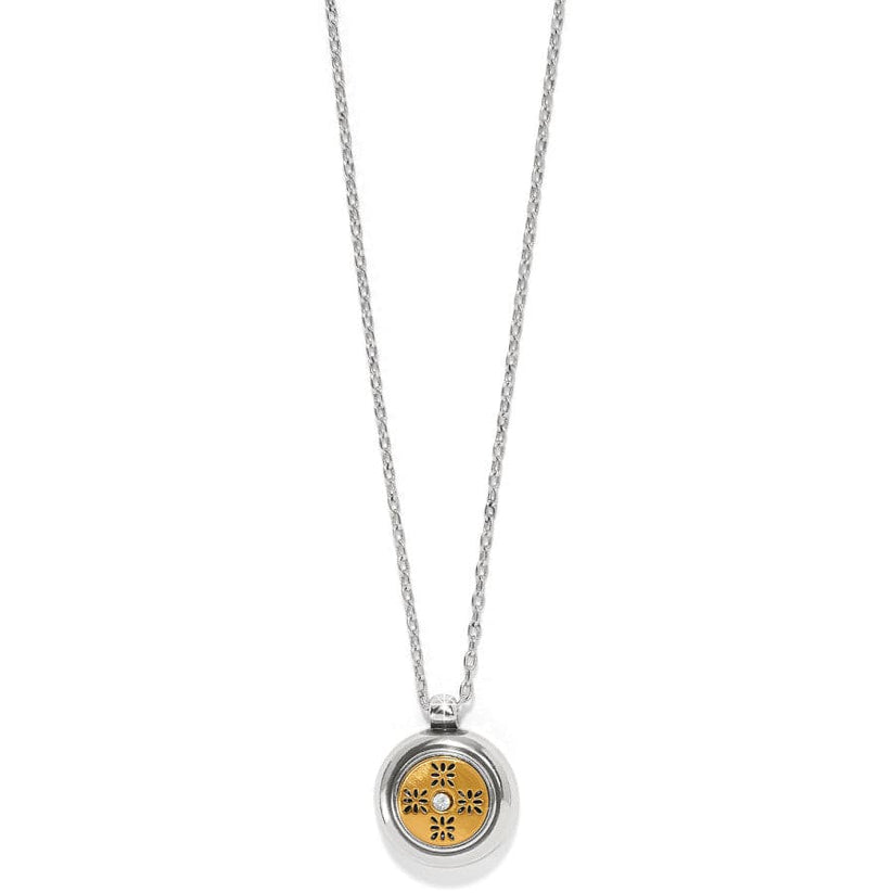Mosaic Round Two Tone Mini Necklace - Brighton
