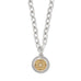Mosaic Round Two Tone Pendant Necklace - Brighton