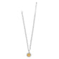 Mosaic Round Two Tone Pendant Necklace - Brighton
