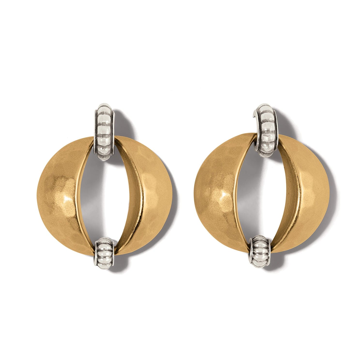 Mystic Moon Two Tone Post Drop Earrings - Brighton