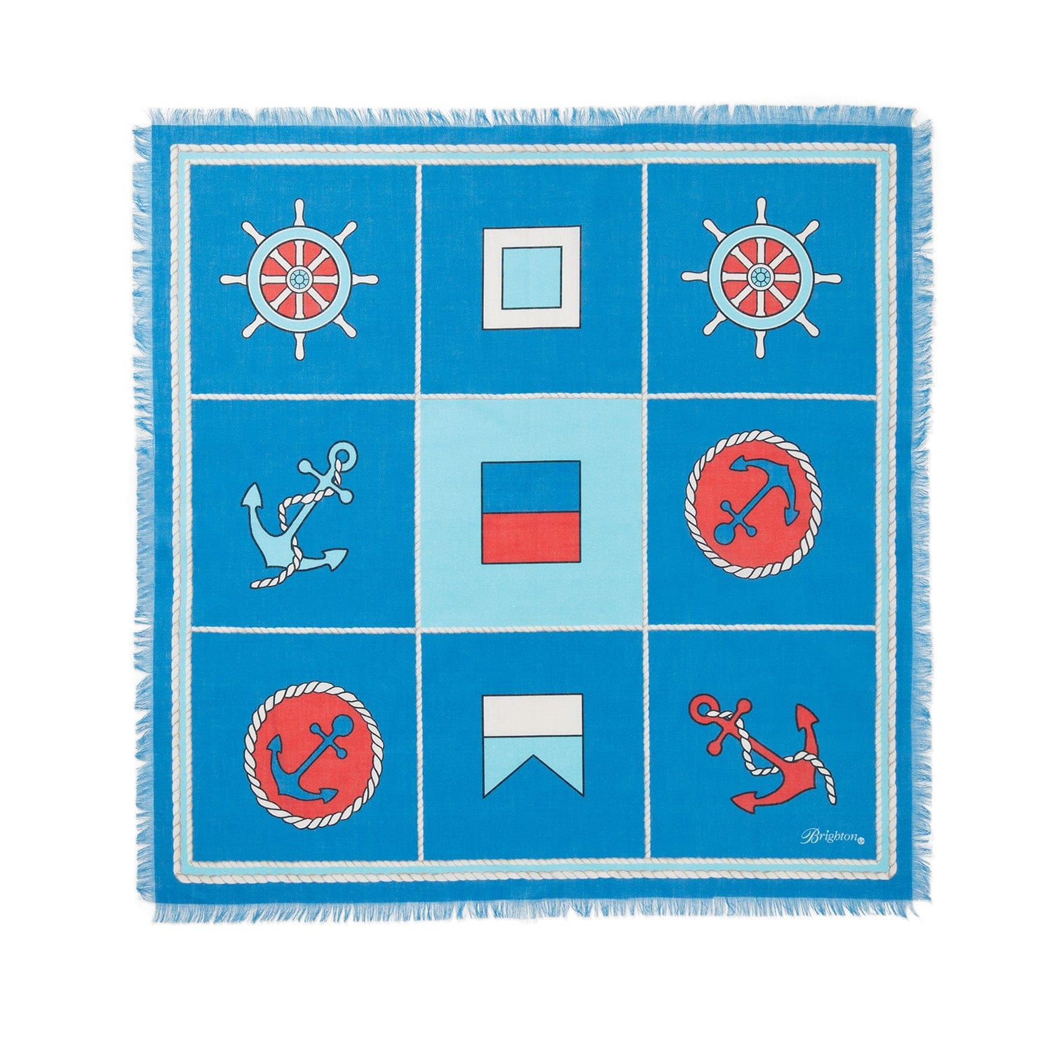 Nautical Print Scarf - Brighton