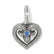 One Heart Azure Heart Charm - Brighton