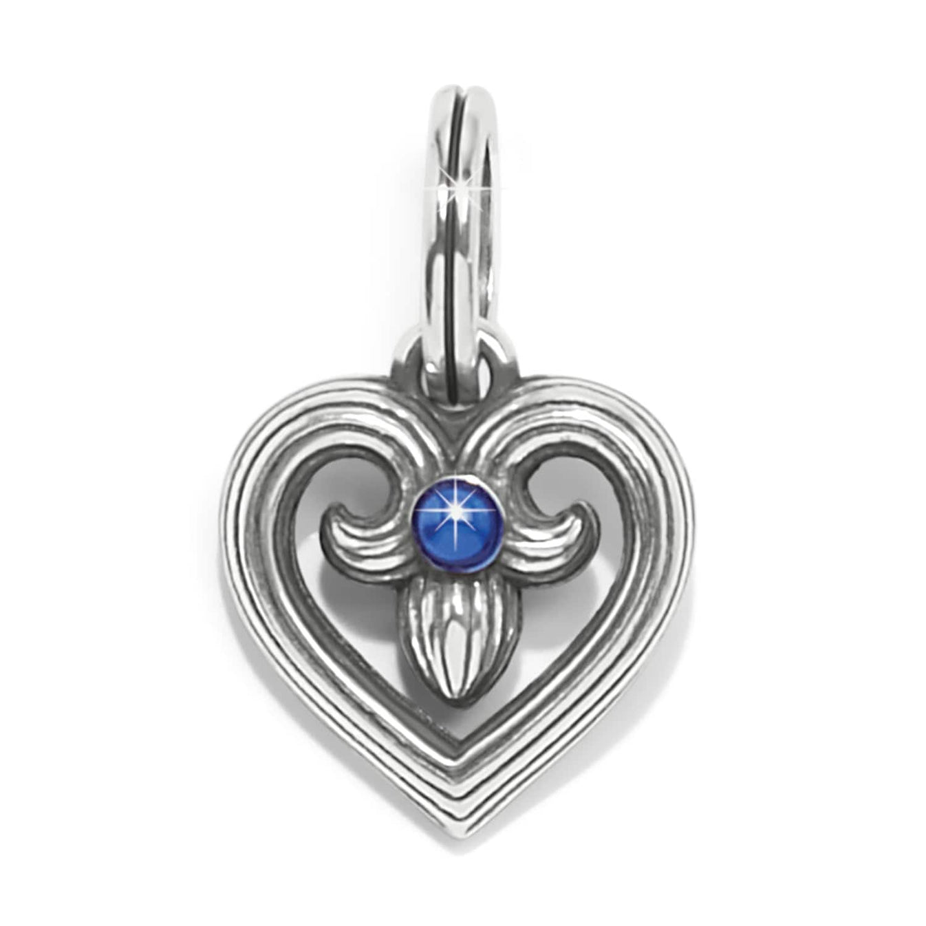 One Heart Azure Heart Charm - Brighton