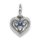 One Heart Azure Heart Charm - Brighton