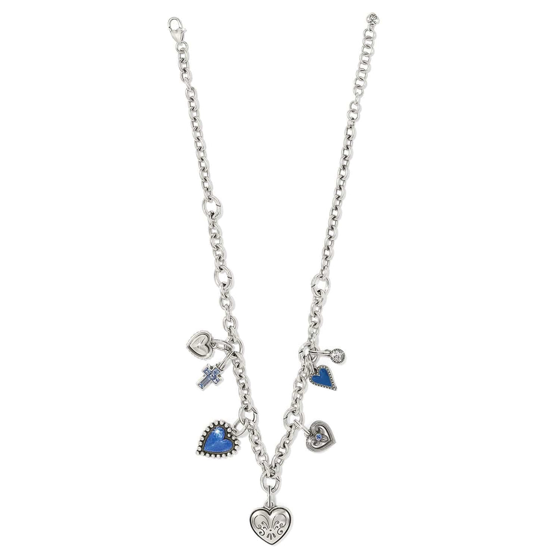 One Heart Azure Heart Charm - Brighton