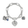 One Heart Azure Heart Charm - Brighton