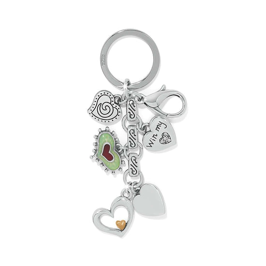 One Heart Color Key Fob - Brighton