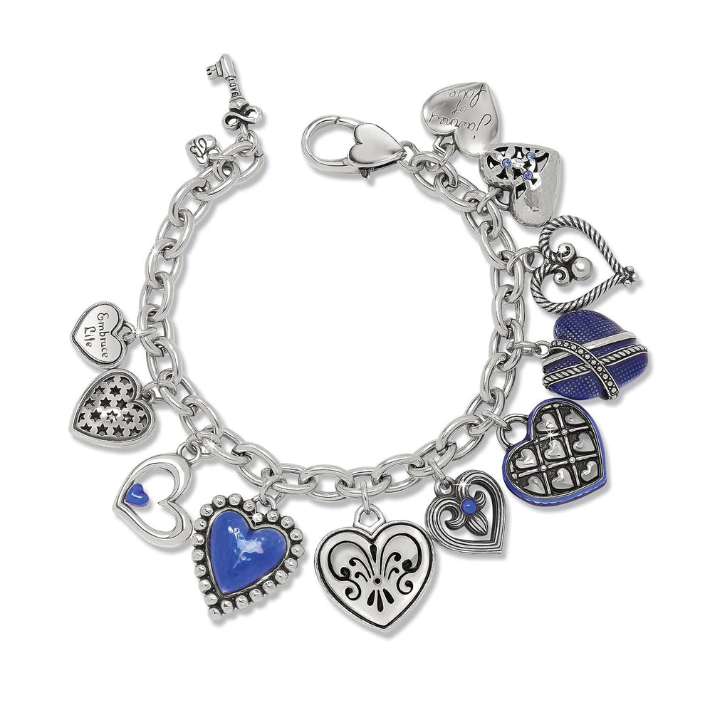 One Heart Link Charm Bracelet - Brighton