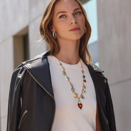One Heart Long Necklace - Brighton