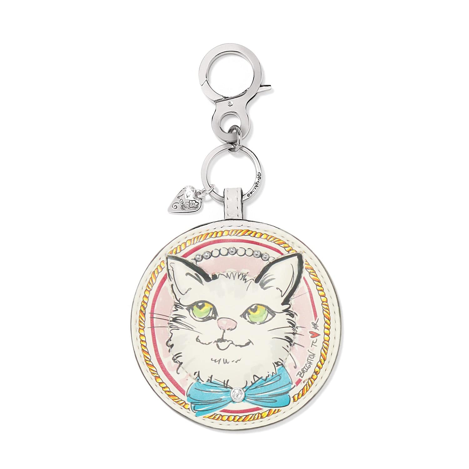 Paris Blooms Sparkle Kitty Handbag Fob - Brighton