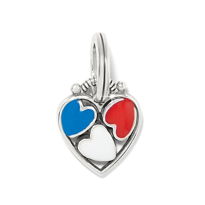 Patriotic Heart Charm - Brighton