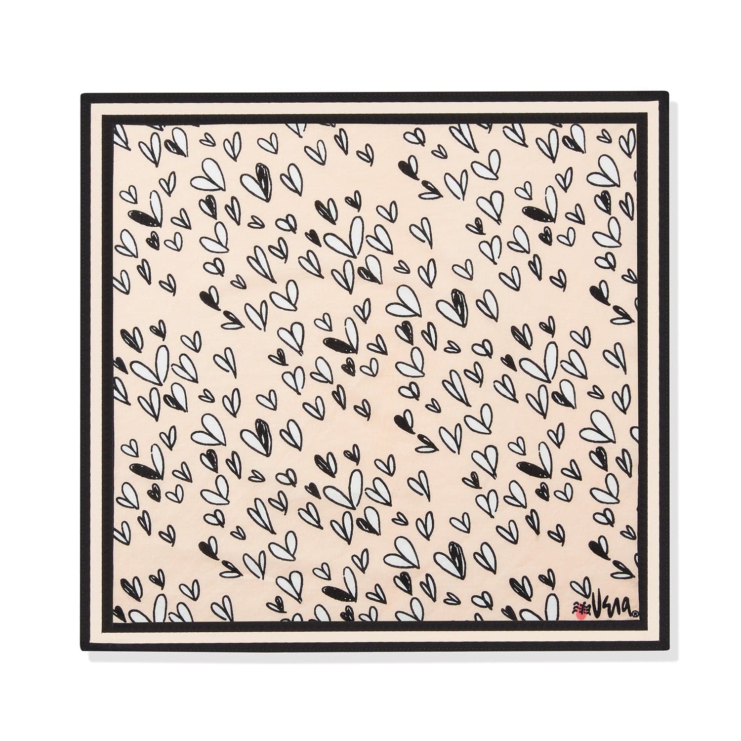 Pink Hearts Print Scarf - Brighton
