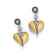 Precious Heart Two Tone Post Drop Earrings - Brighton