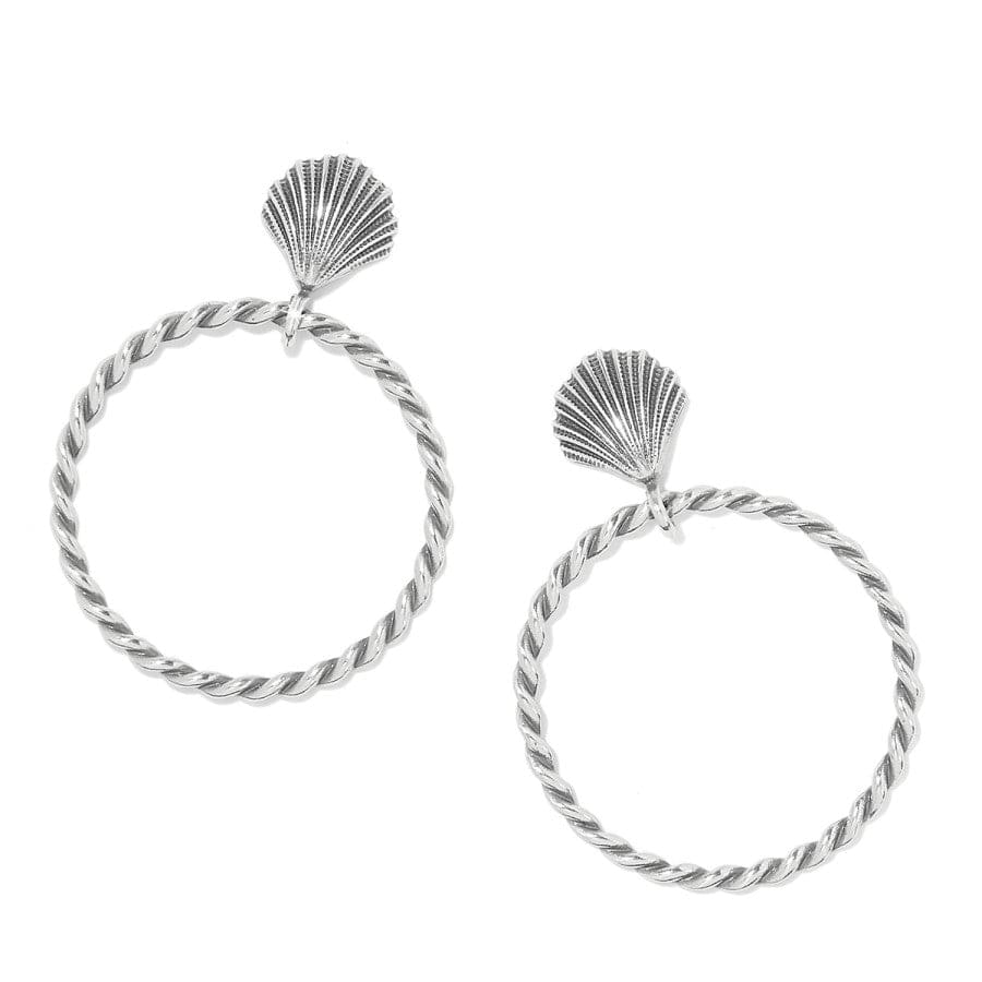 Silver Shells Hoop Earrings - Brighton