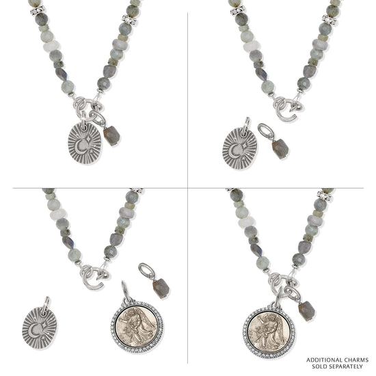 Token Charm Labradorite Necklace - Brighton