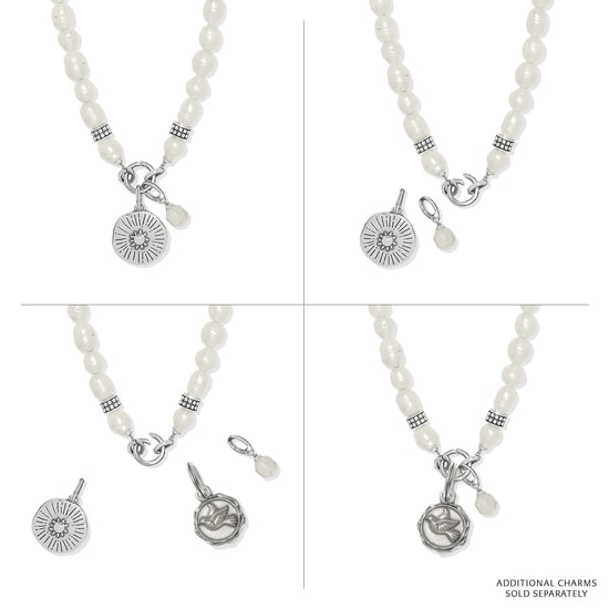 Token Charm Pearl Necklace - Brighton