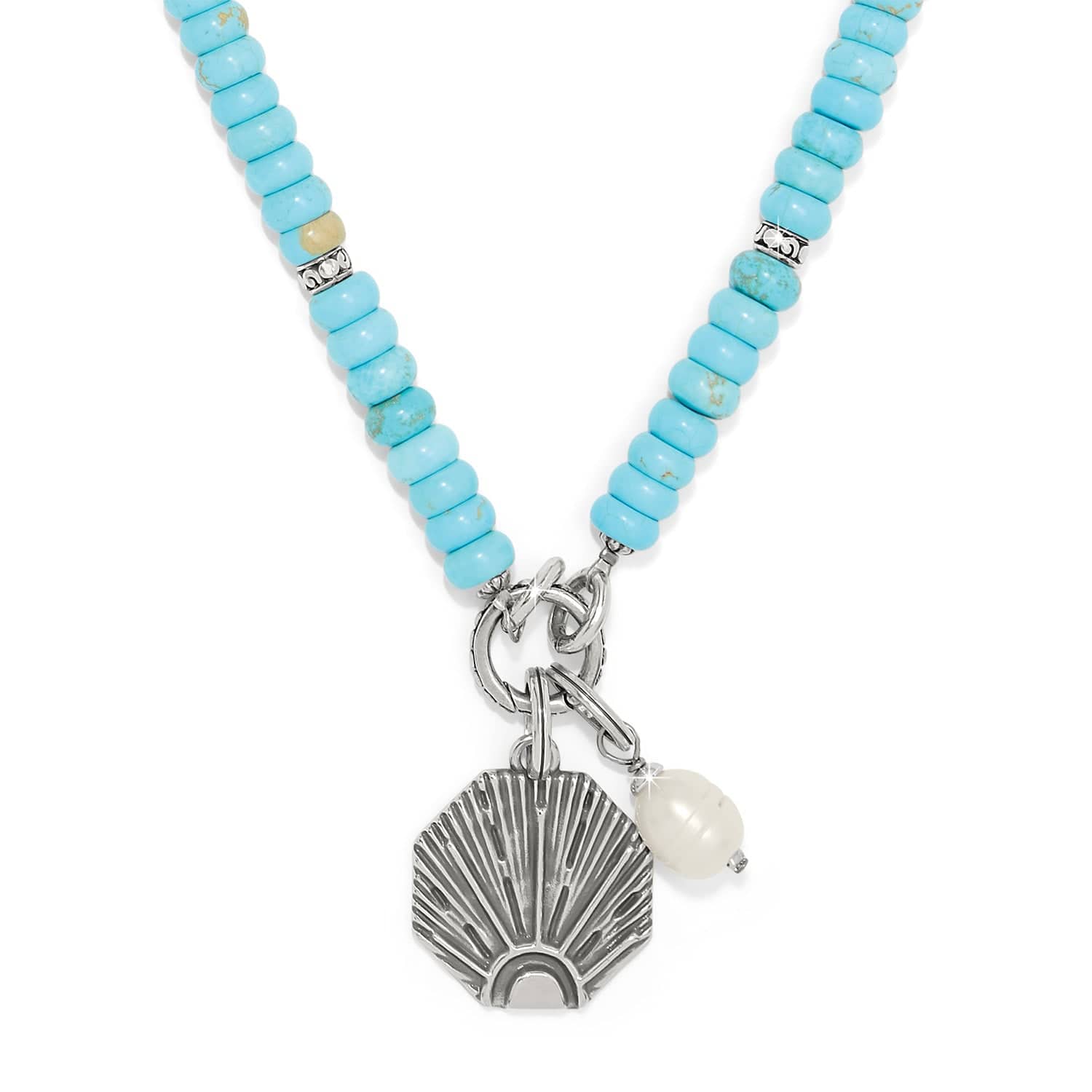 Token Charm Turquoise Necklace - Brighton