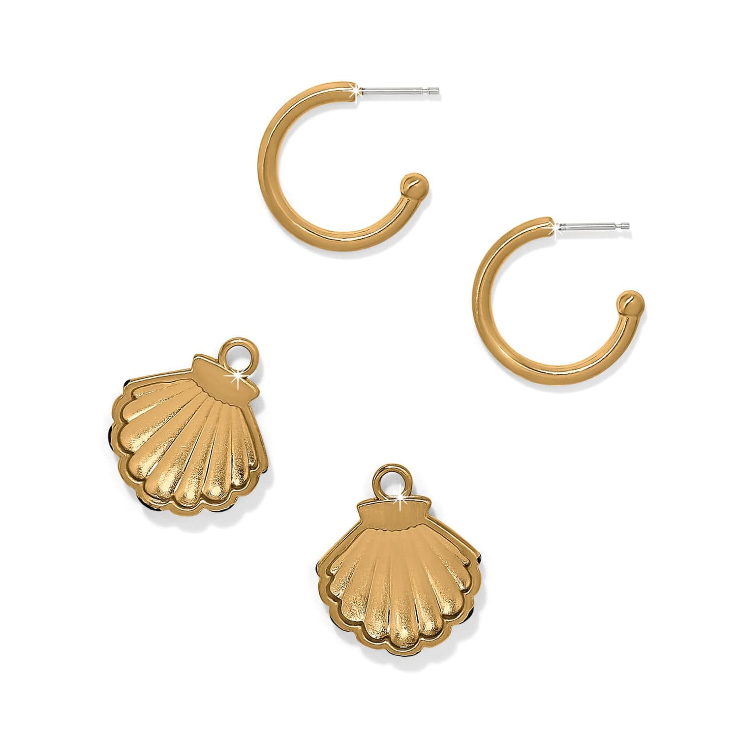 Twilight Waters Shell Hoop Earrings - Brighton