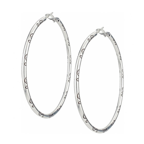 Grande Hoop Charm Earrings - Brighton