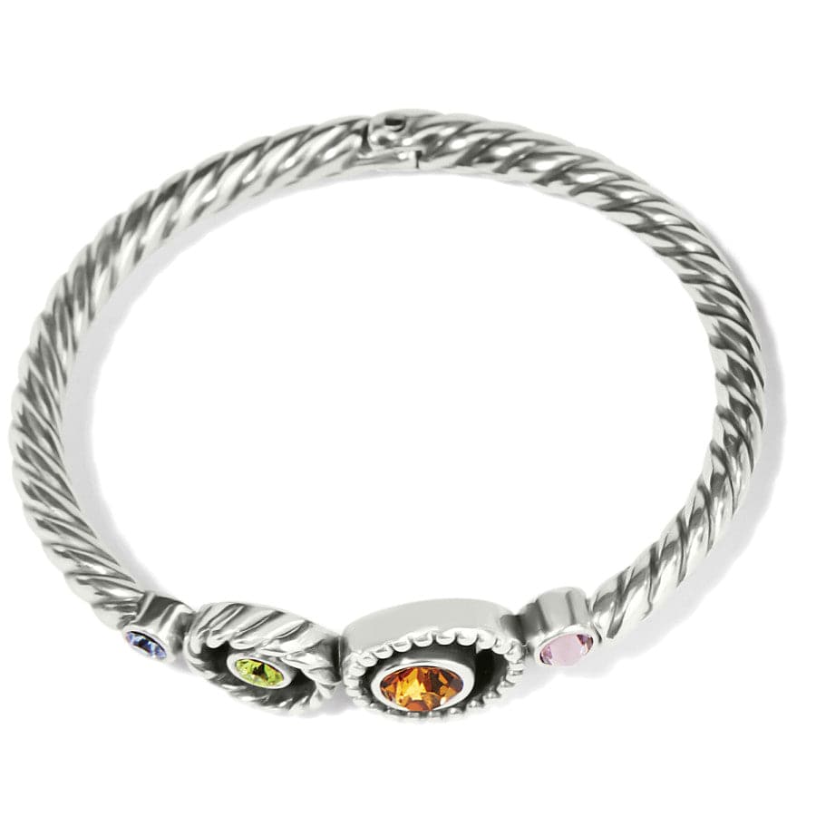 Halo Gems Hinged Bangle - Brighton