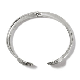 Silver Shells Hinged Bangle - Brighton